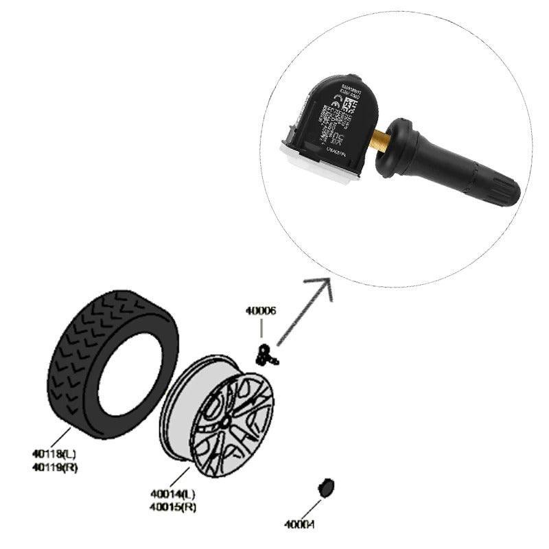 Specific Built-In Tire Pressure Sensor for ZEEKR 7GT/X/7x ZEEKR 001/009 ...